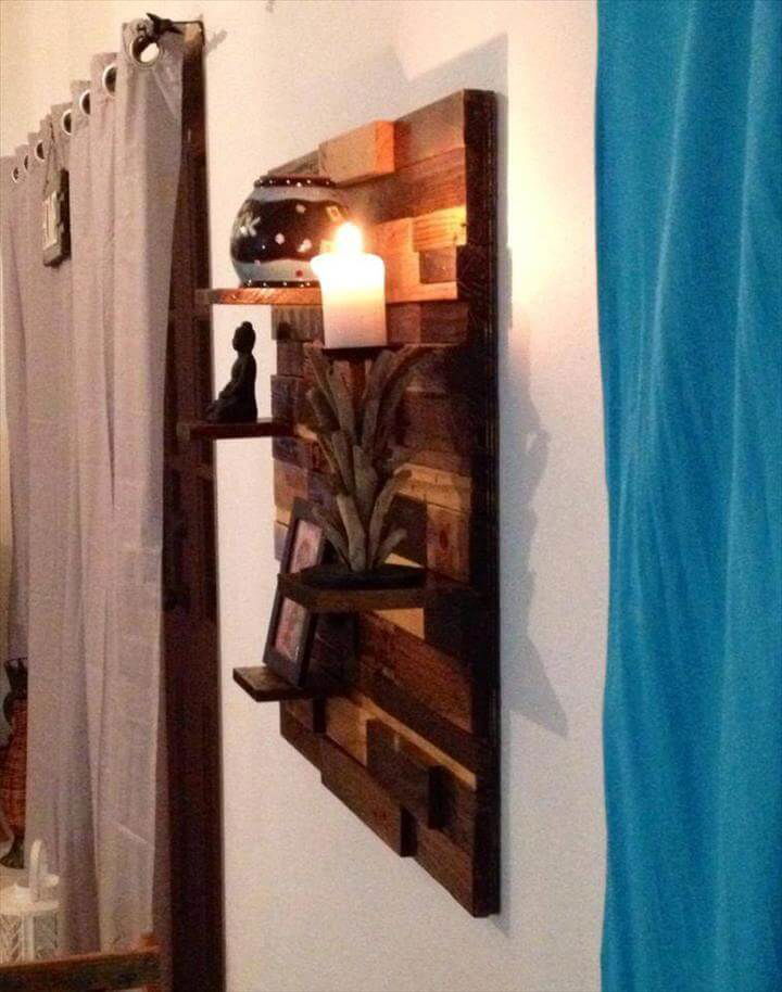 DIY Easy-to-Build Pallet Decorative Wall Shelf | 99 Pallets DIY Easy-to-Build Pallet Decorative Wall Shelf | 99 Pallets