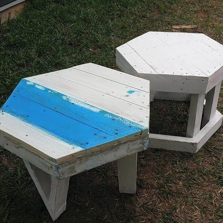 Chic White Pallet Stool Ideas
