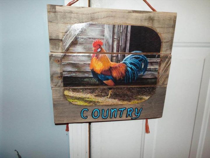 Pallet Rooster Sign ART for Home