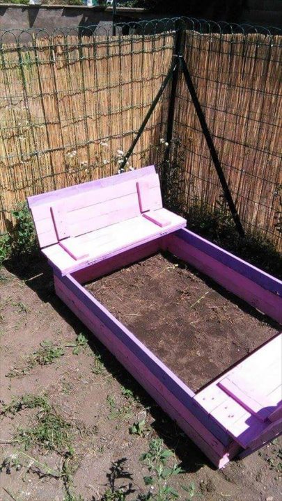 Recycled Pallet Sandbox for Kids