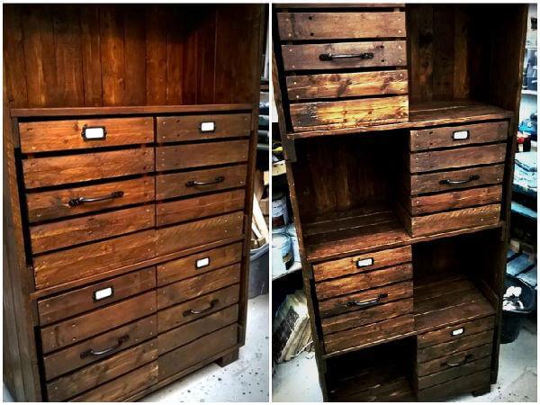 Pallet Chest of Drawers / Bookcase / Cabinet